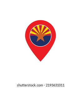 Arizona State Map Pin Flag Usa Stock Vector (Royalty Free) 2193631011 ...