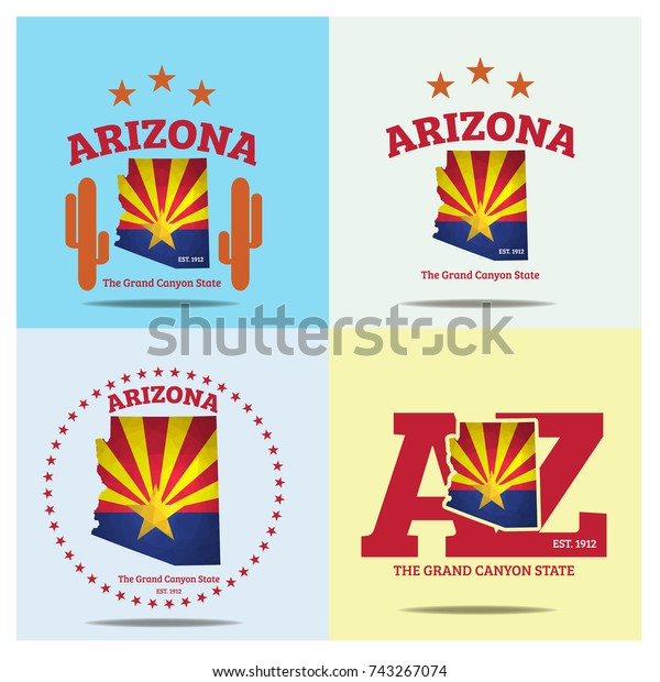 Arizona State Map Star Geometric Polygonal Stock Vector (Royalty Free ...