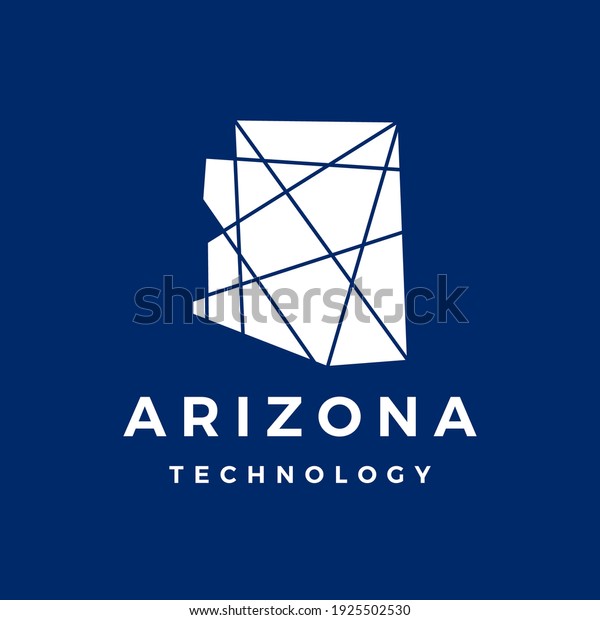 Arizona Technology Geometric Polygonal Logo Vector Stock Vector ...