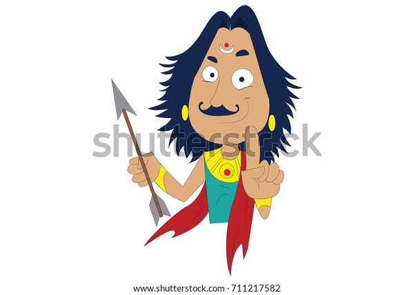 Arjuna Character Mahabharata Vector Illustration Isolated Stock Vector ...