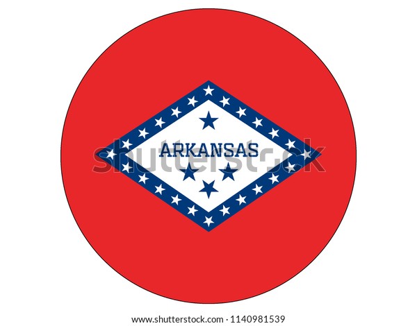 Arkansas Round Flag Stock Vector (Royalty Free) 1140981539 | Shutterstock