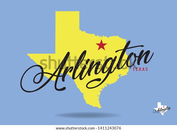Arlington Texas Logo Modern Design Texas Stock Vector (Royalty Free ...