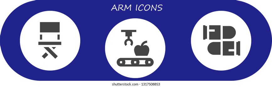 Arm Icon Set 3 Filled Arm Stock Vector (Royalty Free) 1317508853 ...
