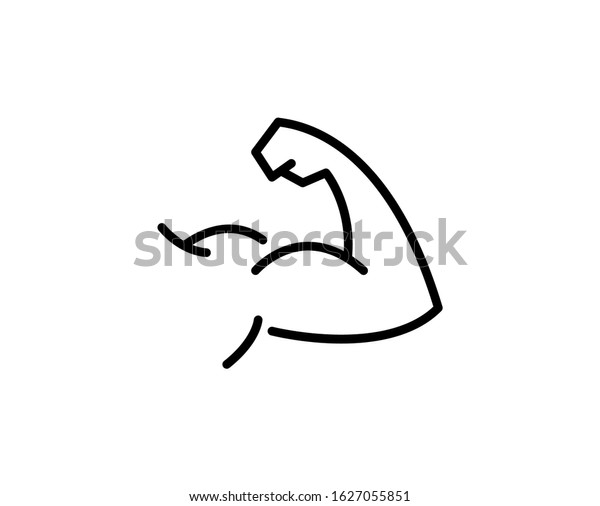 Arm Line Icon High Quality Outline Stock Vector (Royalty Free ...