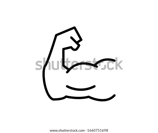 Arm Line Icon High Quality Outline Stock Vector (Royalty Free) 1660751698