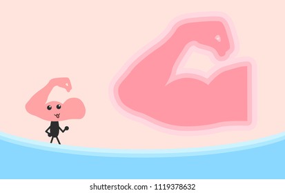 Arm Muscle Cartoon Vector Macho Bicep Stock Vector (Royalty Free ...