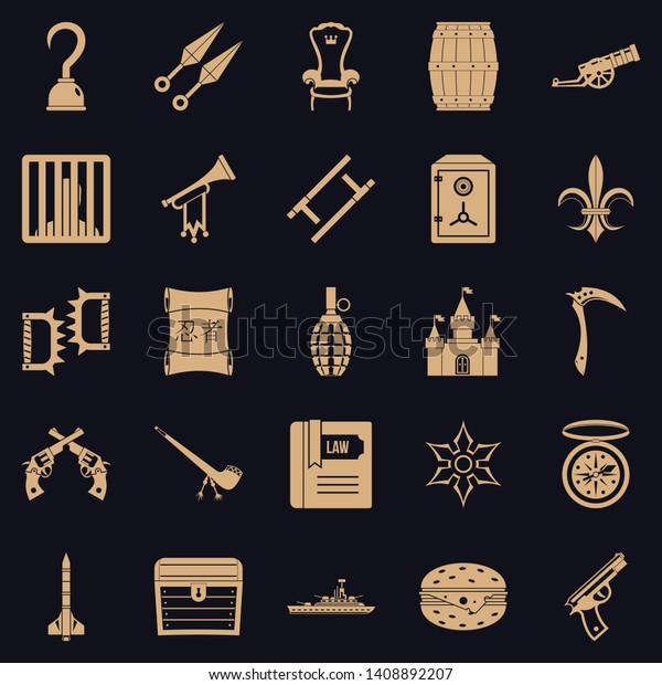 Armament Icons Set Simple Set 25 Stock Vector (Royalty Free) 1408892207 ...