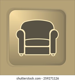Armchair Icon Stock Vector (Royalty Free) 259271126 | Shutterstock