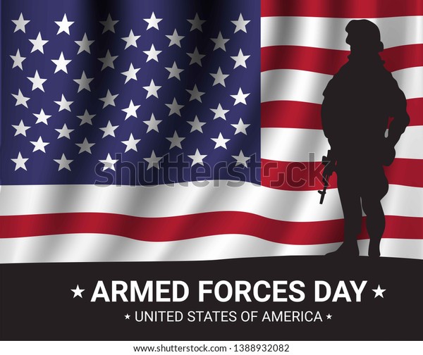 Armed Forces Day Poster Design Soldier Stock Vector (Royalty Free ...