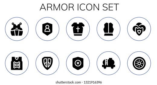 Armor Icon Set 10 Filled Armor Stock Vector (Royalty Free) 1321916396 ...
