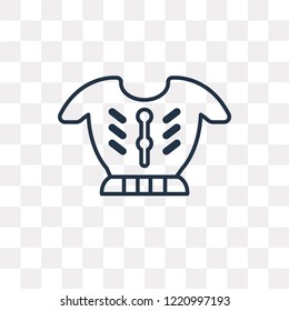 Armor Vector Outline Icon Isolated On Stock Vector (Royalty Free ...