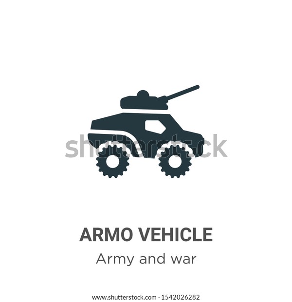 Armored Vehicle Vector Icon On White Stock Vector (Royalty Free) 1542026282