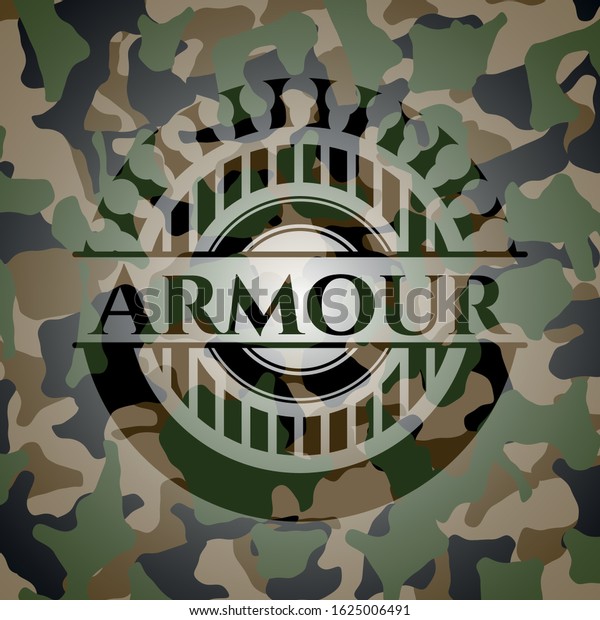 Armour Camouflaged Emblem Vector Illustration Detailed Stock Vector ...