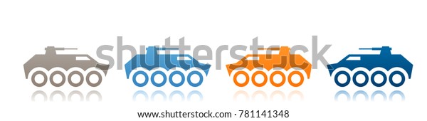 Armoured Vehicle Icon Stock Vector (Royalty Free) 781141348 | Shutterstock