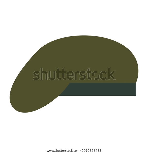 Army Beret Flat Clipart Vector Illustration 库存矢量图（免版税）2090326435 ...