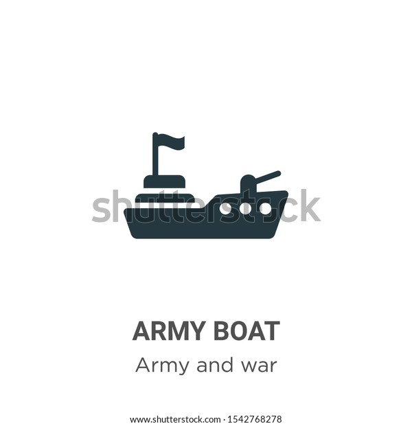 Army Boat Vector Icon On White: เวกเตอร์สต็อก (ปลอดค่าลิขสิทธิ์ ...