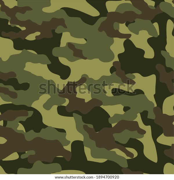 Army Camouflage Vector Seamless Print Stock Vector (Royalty Free ...