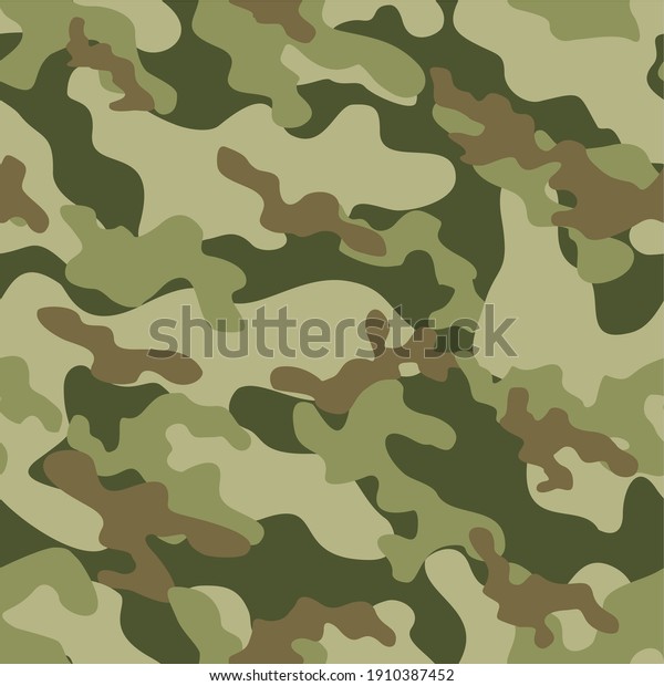 Army Camouflage Vector Seamless Print Stock Vector (Royalty Free ...