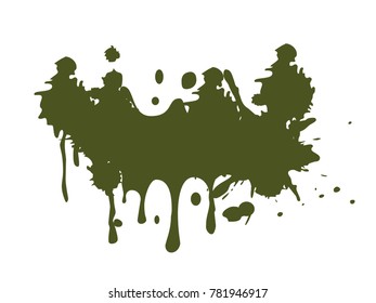 Army Color Paint Splash Vector Image Stock Vector (Royalty Free ...
