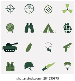 Army Icons Set Stock Vector (Royalty Free) 284330975 | Shutterstock
