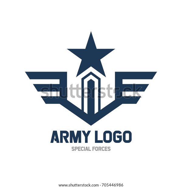 Army Logo Template Military Logo Concept Stock Vector (Royalty Free ...