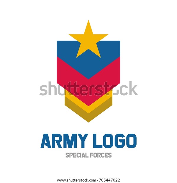 Army Logo Template Military Logo Concept Stock Vector (Royalty Free ...