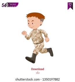 Army Man Icon Vector Soldier Character Stock Vector (Royalty Free ...