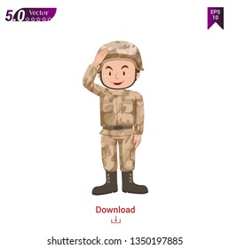 Army Man Icon Vector Soldier Character Stock Vector (Royalty Free ...