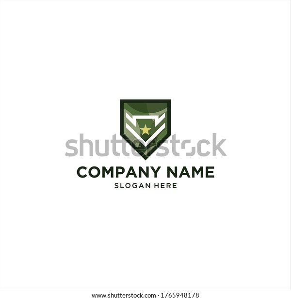 Army Military Logo Design Vector Stock Vector (Royalty Free) 1765948178 ...