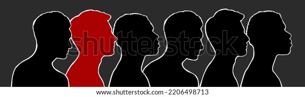 Army Mobilization Choice Concept Silhouettes Diverse Stock Vector ...