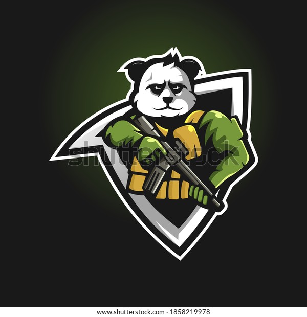 Army Panda Mascot Logo Design Vector Stock Vector (Royalty Free ...