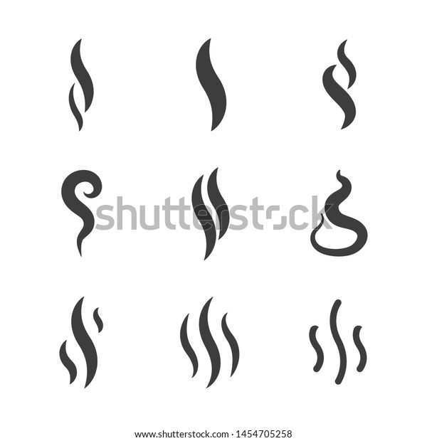 Aroma Icon Set Vector Image Gray Stock Vector (Royalty Free) 1454705258