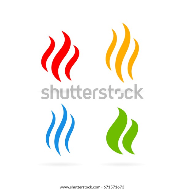 Icono vectorial de olor a aroma aislado en fondo blanco