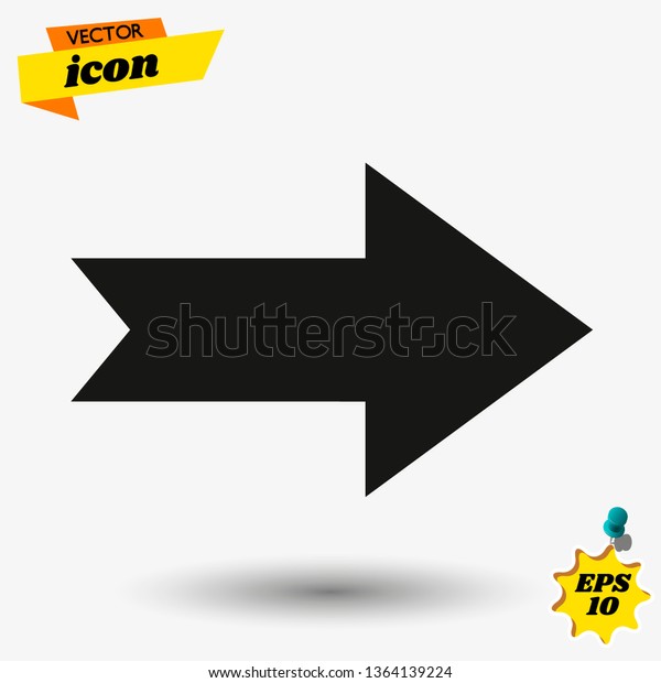 Arow Flat Icon Illustration Arow Isolated Stock Vector (Royalty Free ...
