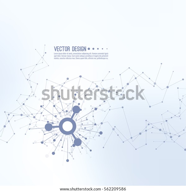 Array Dynamic Moving Particles Node Molecule Stock Vector Royalty Free 562209586