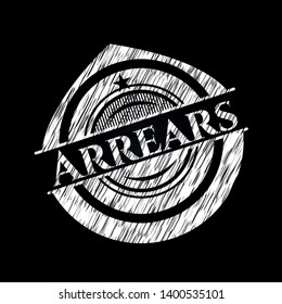 Arrears On Chalkboard Vector Illustration Detailed Stock Vector ...