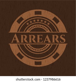Arrears Wood Icon Emblem Stock Vector (Royalty Free) 1237986616 ...