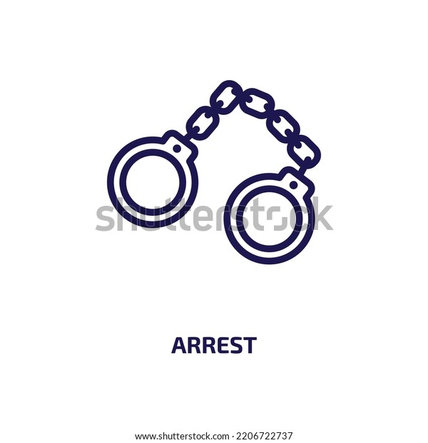 Arrest Icon Activity Hobbies Collection Thin Stock Vector (Royalty Free ...