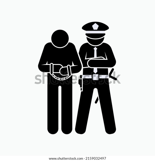 Arrested Icon Prisoner Convicted Symbol Vector 库存矢量图（免版税）2159032497 ...