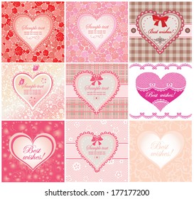 Cute Heart Shape Labels Set Pretty Stock Vector (Royalty Free) 565402528