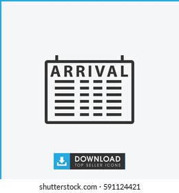 Arrival Table Icon Simple Outline Arrival Stock Vector (Royalty Free ...