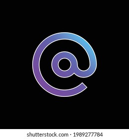 Arroba Blue Gradient Vector Icon Stock Vector (Royalty Free) 1989277784 | Shutterstock