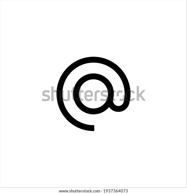 Símbolo de arroba logo diseño vector: vector de stock (libre de ...
