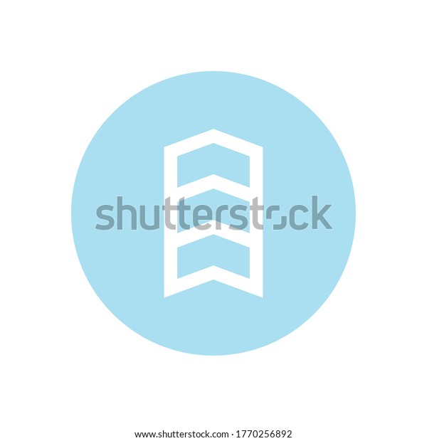 Arrow Above Direction Block Style Icon Stock Vector (Royalty Free ...
