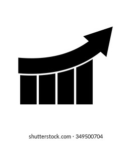 Arrow Bar Chart Icon Stock Vector (Royalty Free) 349500704 | Shutterstock