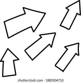Arrow Black Silhouette Vector Art Stock Vector (Royalty Free ...