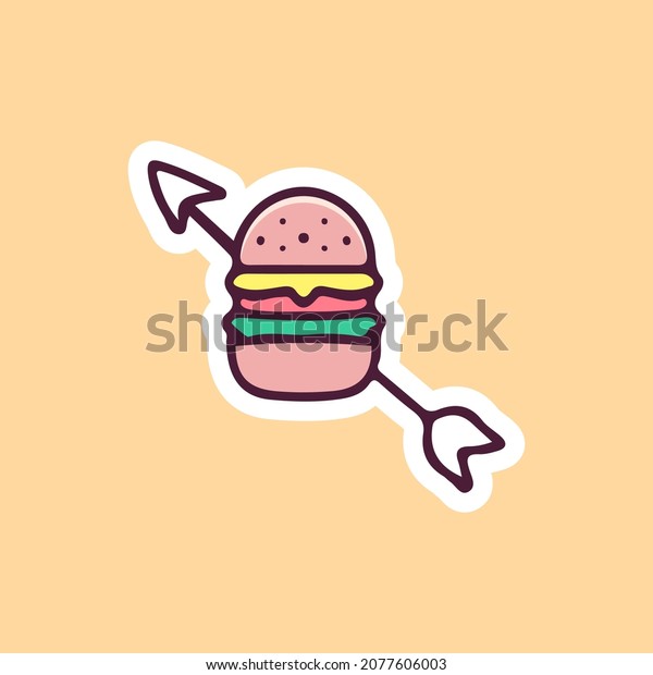 Arrow Burger Illustration Vector Graphics Tshirt Stock Vector (Royalty ...