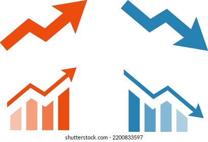 Arrow Chart Diagram Icon Set Stock Vector (Royalty Free) 2200833597 ...