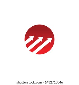 Arrow Chart Logo Design Business Activity Stock Vector (Royalty Free ...
