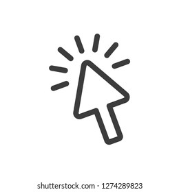 Clicking Arrow Vector Icon Stock Vector (Royalty Free) 1306889143